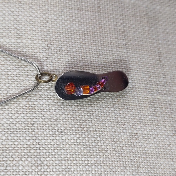 Liztech | Jewelry | Vintage Liztech Flip Flop Pendant Necklace | Poshmark